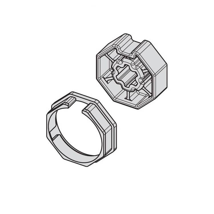 Becker adapter set 8-side 50 mm for Becker R7-R50 tubular motors ...