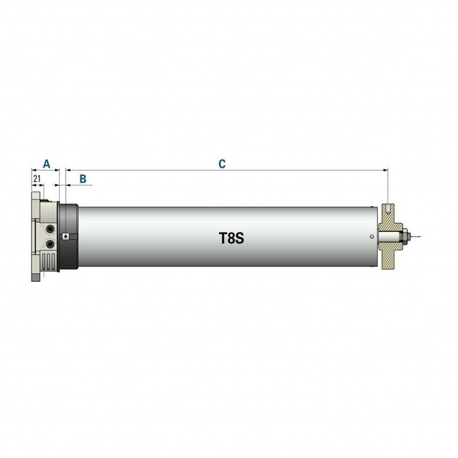 Simu T8S shutter motor - Rolluikonderdelen.nl