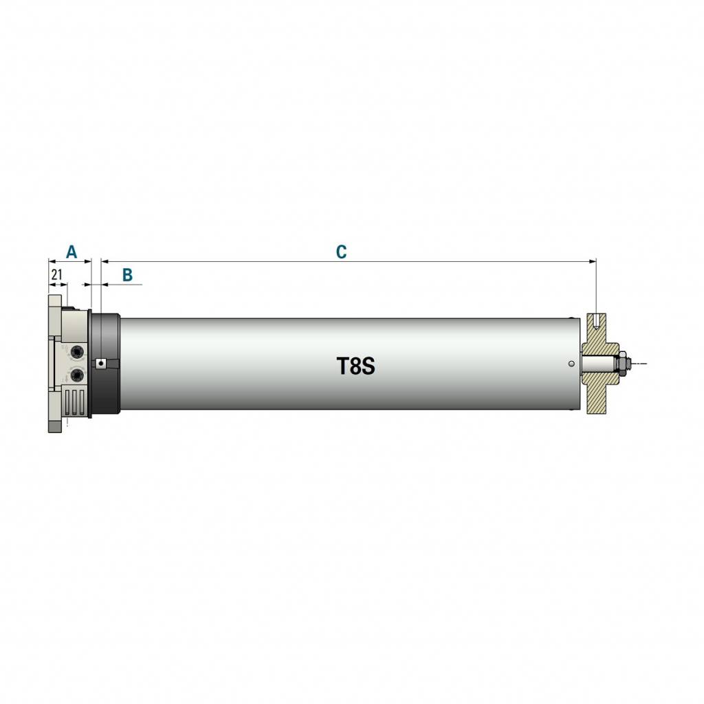 Simu T8S Rollladenmotor - Rolluikonderdelen.nl