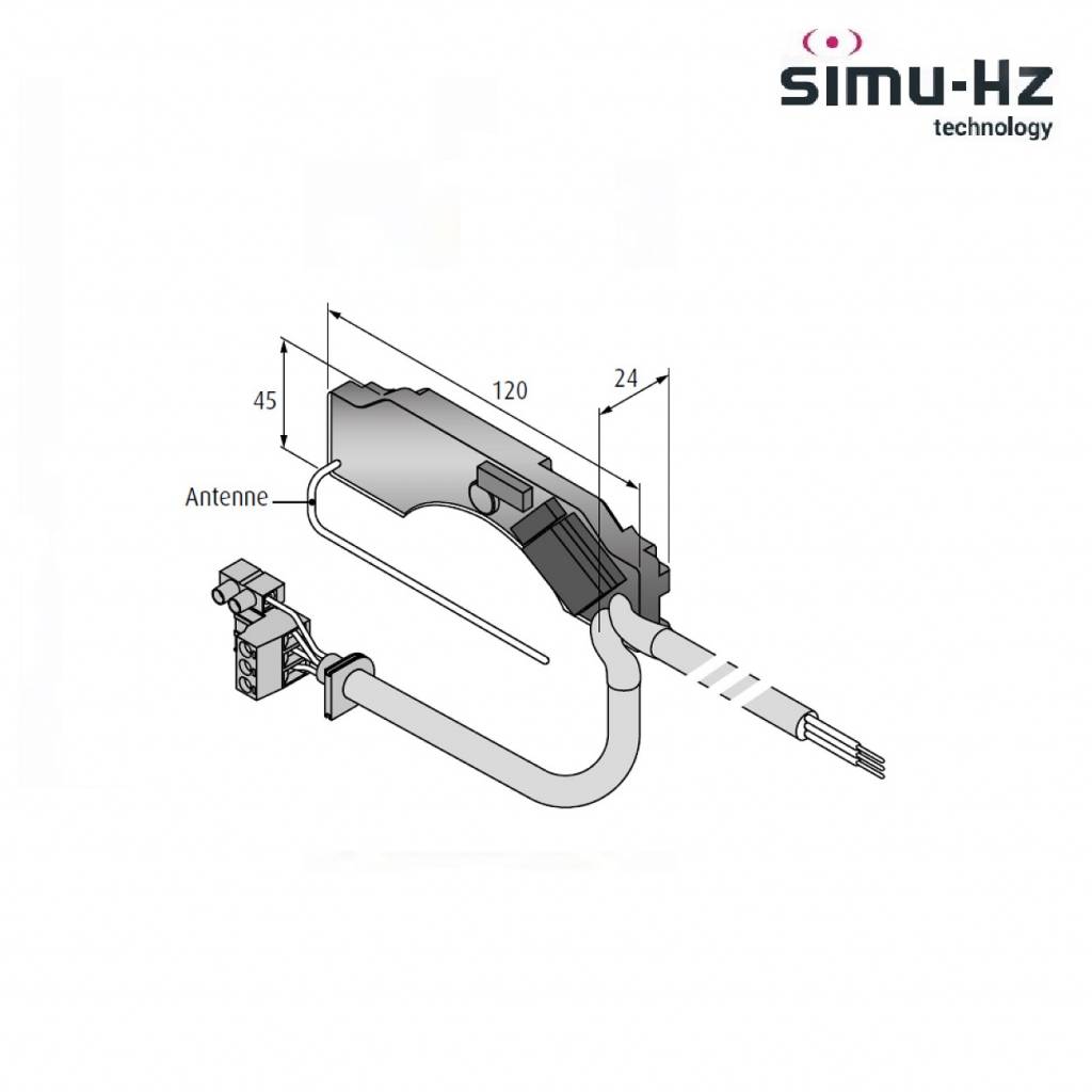 Single Simu Hz receiver - Rolluikonderdelen.nl