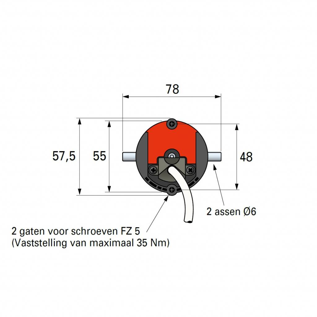 T5 E tubular motor with automatic adjustment - Rolluikonderdelen.nl