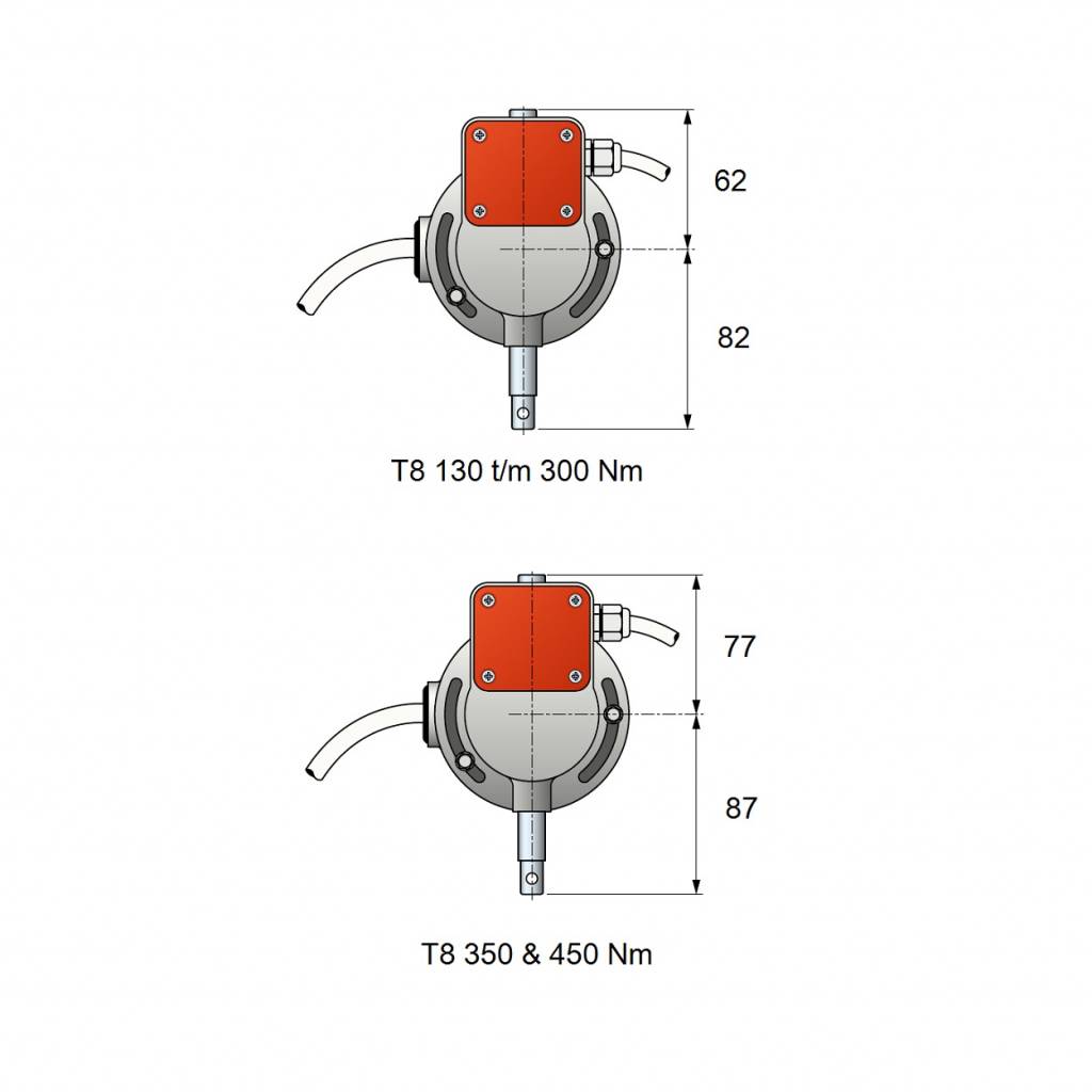 Simu T8 roller shutter motor with emergency hand control ...