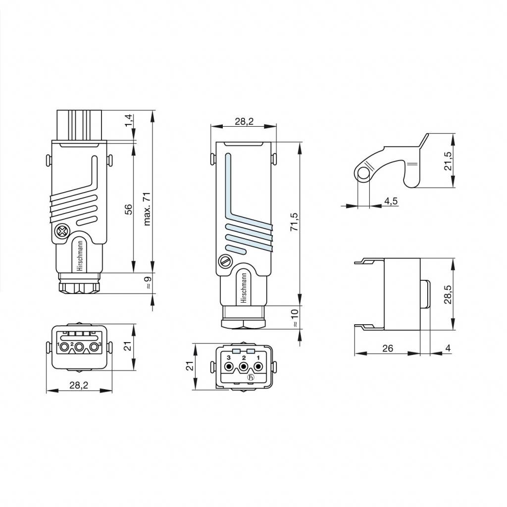 Hirschmann ST-Series connector - Rolluikonderdelen.nl