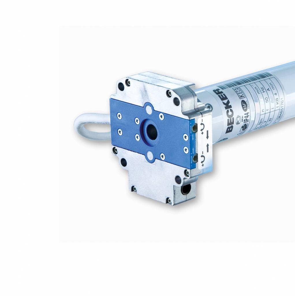 Becker tube motor with mechanical adjustment and emergency hand control ...