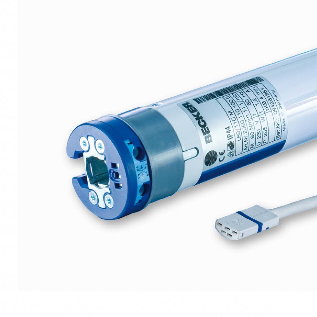 Becker buismotor met mechanische eindafstelling - Rolluikonderdelen.nl