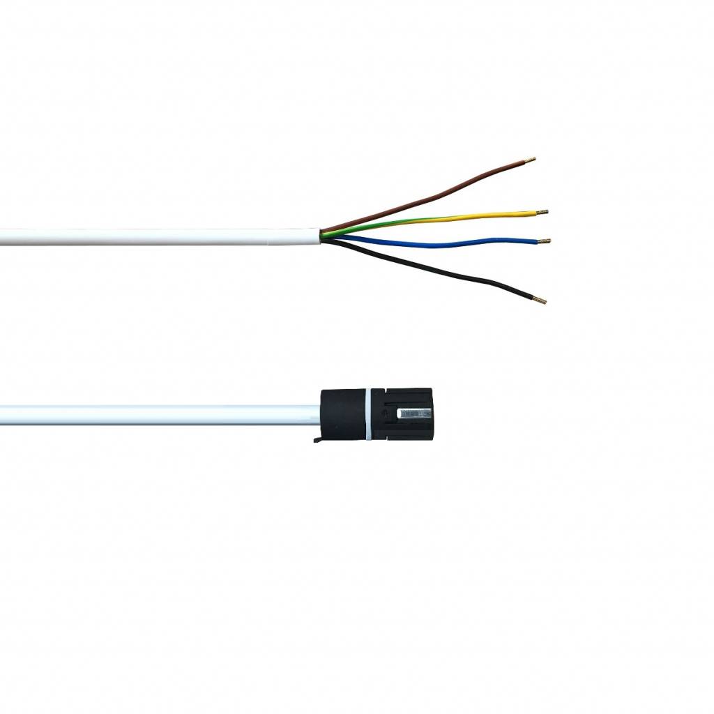 Selve motor cord white, 4-core - Rolluikonderdelen.nl