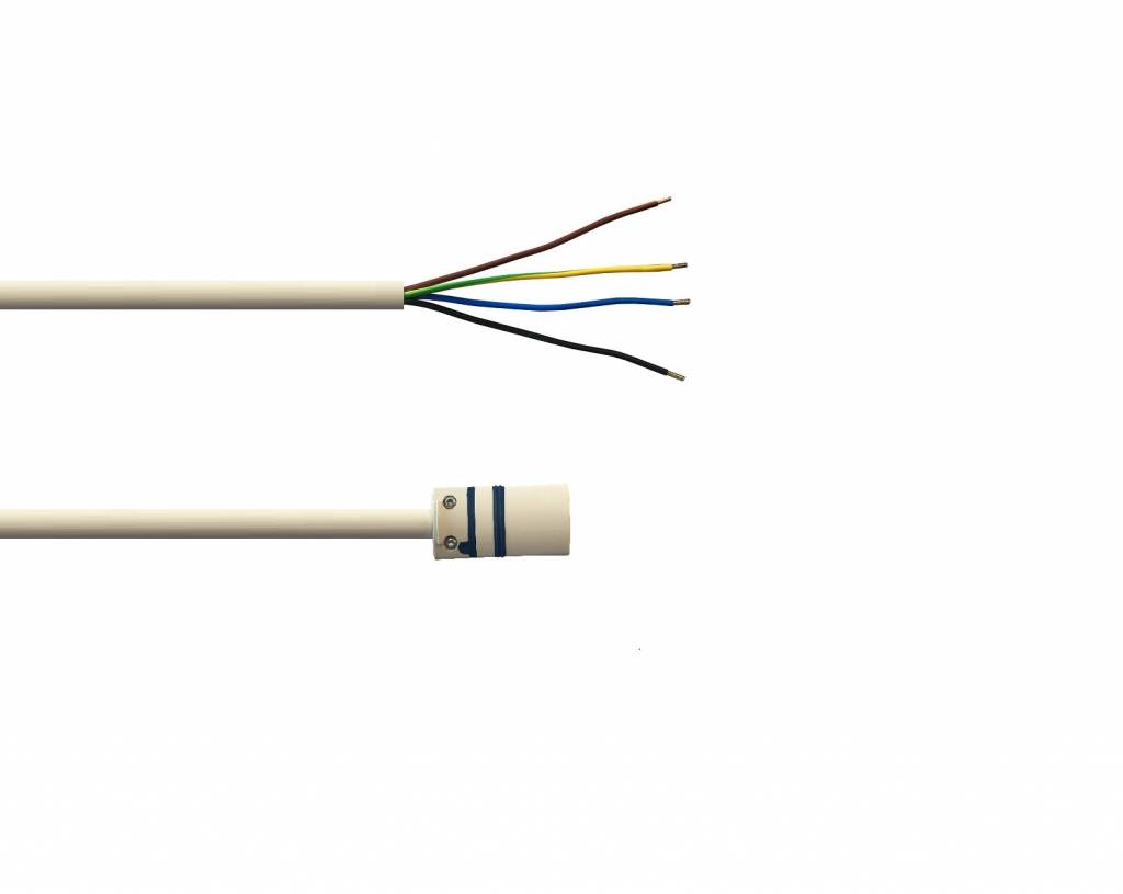 motor cable white, 4-wire with C-plug