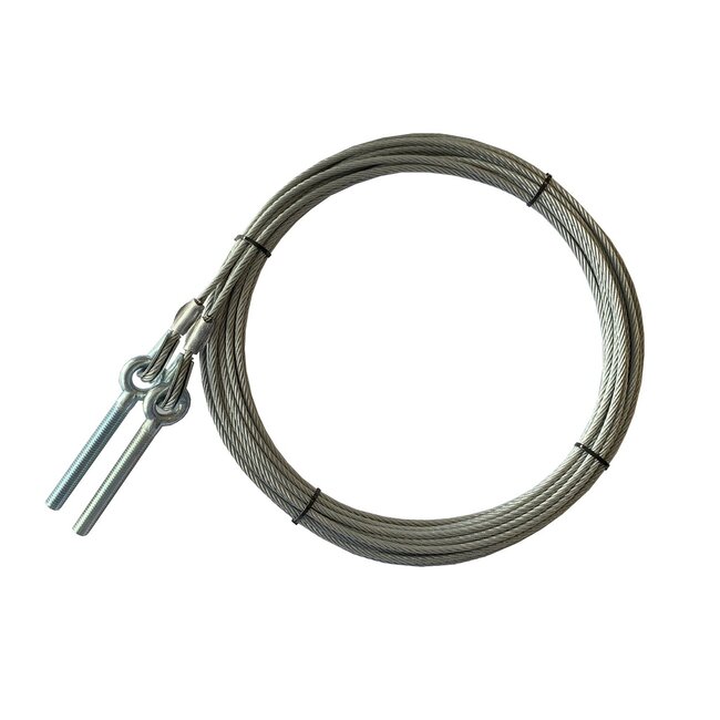 Universal steel wire rope/lifting cable 5 mm with point sleeve and M10 ...