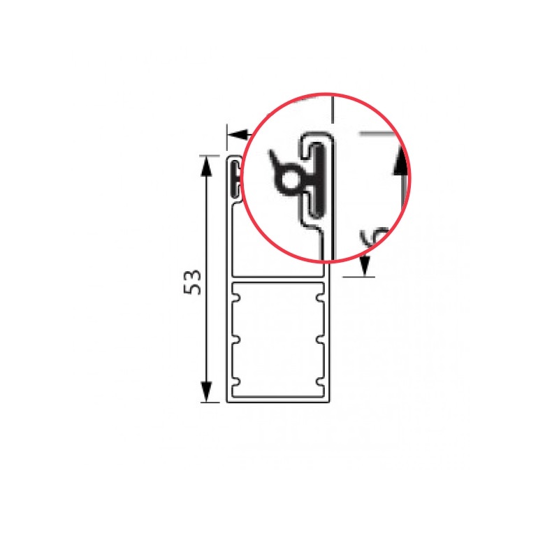 Geleidervoering HTF en LHTF geleider mini-E rolluik - Rolluikonderdelen.nl