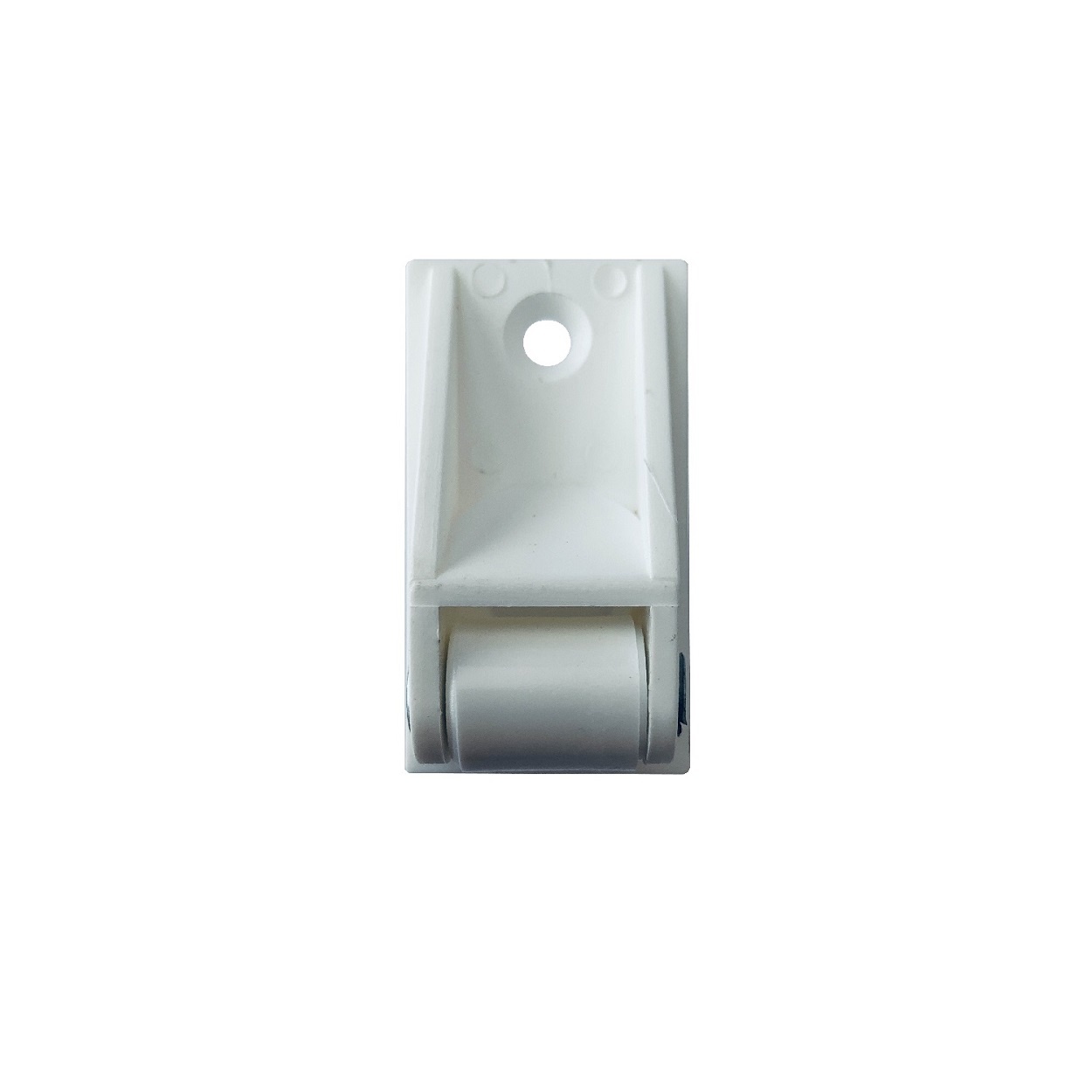 Plastic strap guide with plastic wheel - Rolluikonderdelen.nl