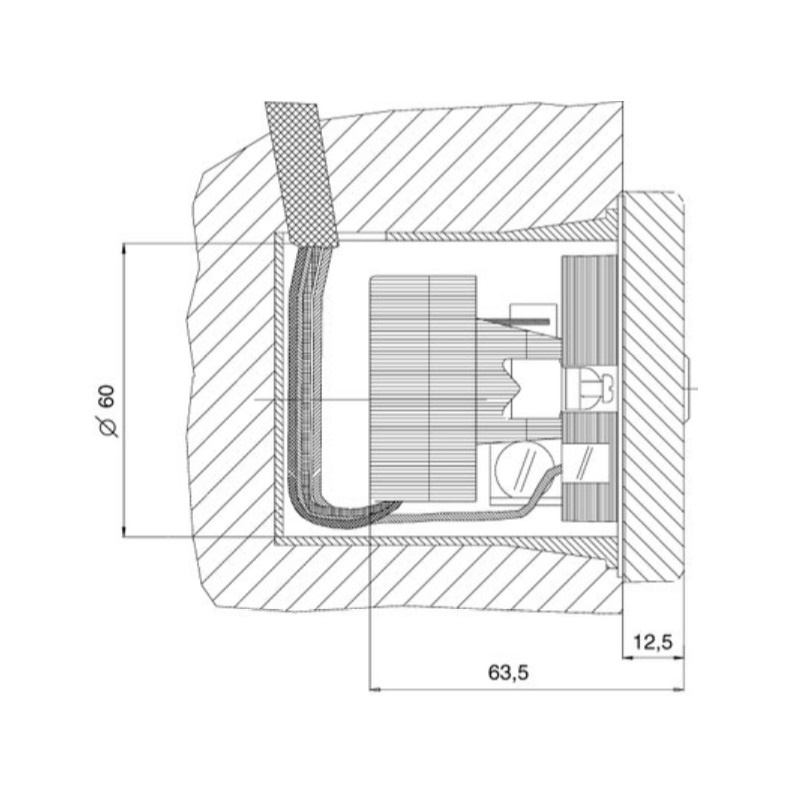 Geba SK 1-2T Built-in key switch, incl half europrofile cylinder ...