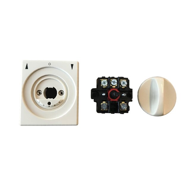 Rotary switch surface-mounted - single pole - cream/white ...