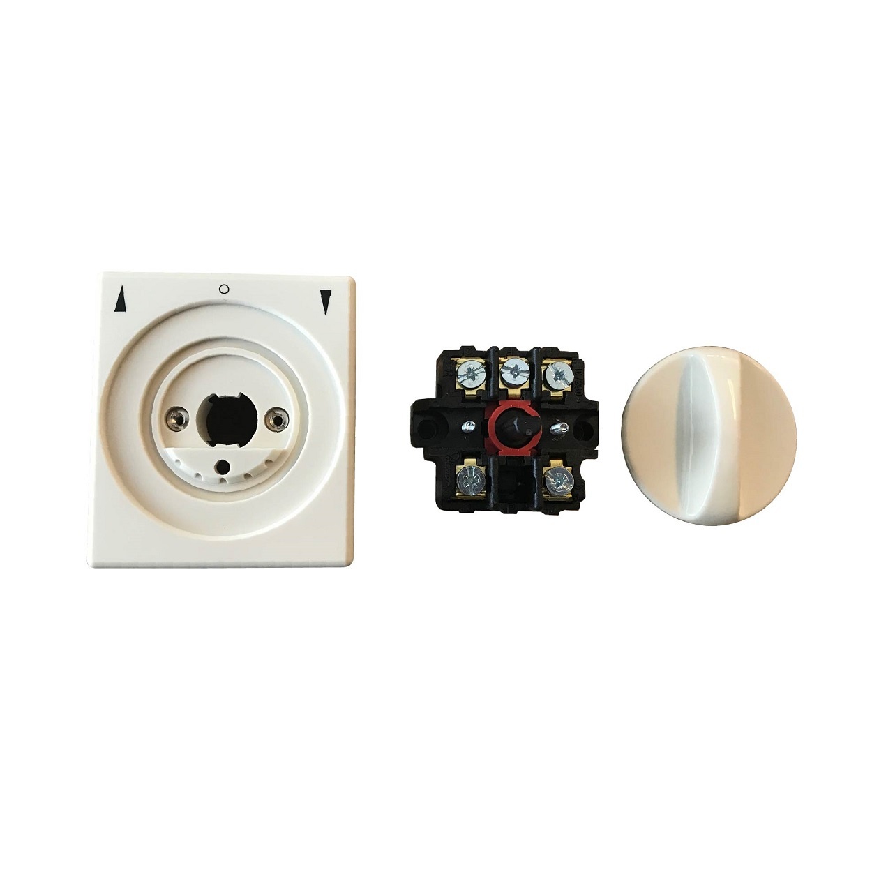 Rotary switch surface-mounted - single pole - cream/white ...