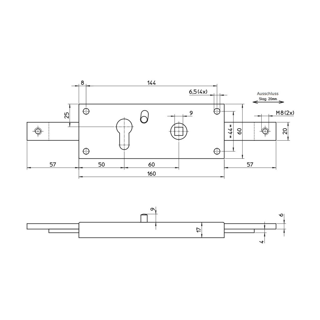 Garage door lock 1804/04 side lock for up-and-over door ...