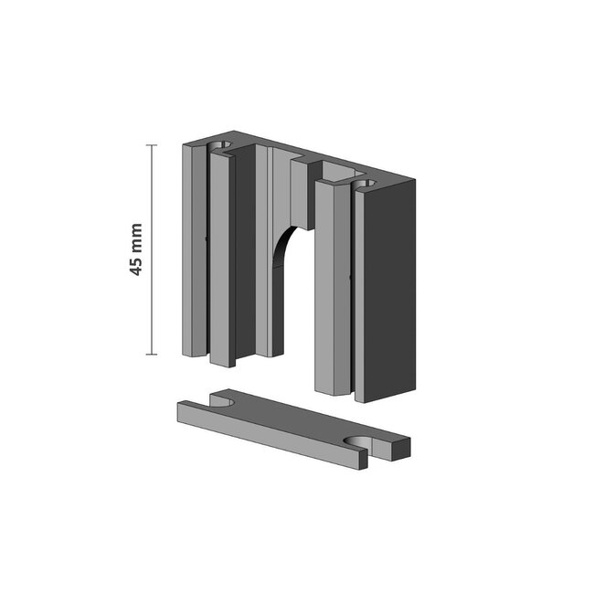 Aluminium bearing block, suitable for 28 mm bearing - Rolluikonderdelen.nl