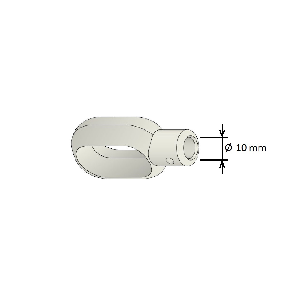 Steel eye for emergency hand control Simu T8 M - Rolluikonderdelen.nl