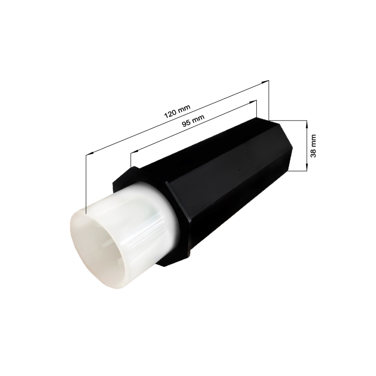 Plastic bearing plug snap-in for 8-sided 40 mm Axle/Shaft ...