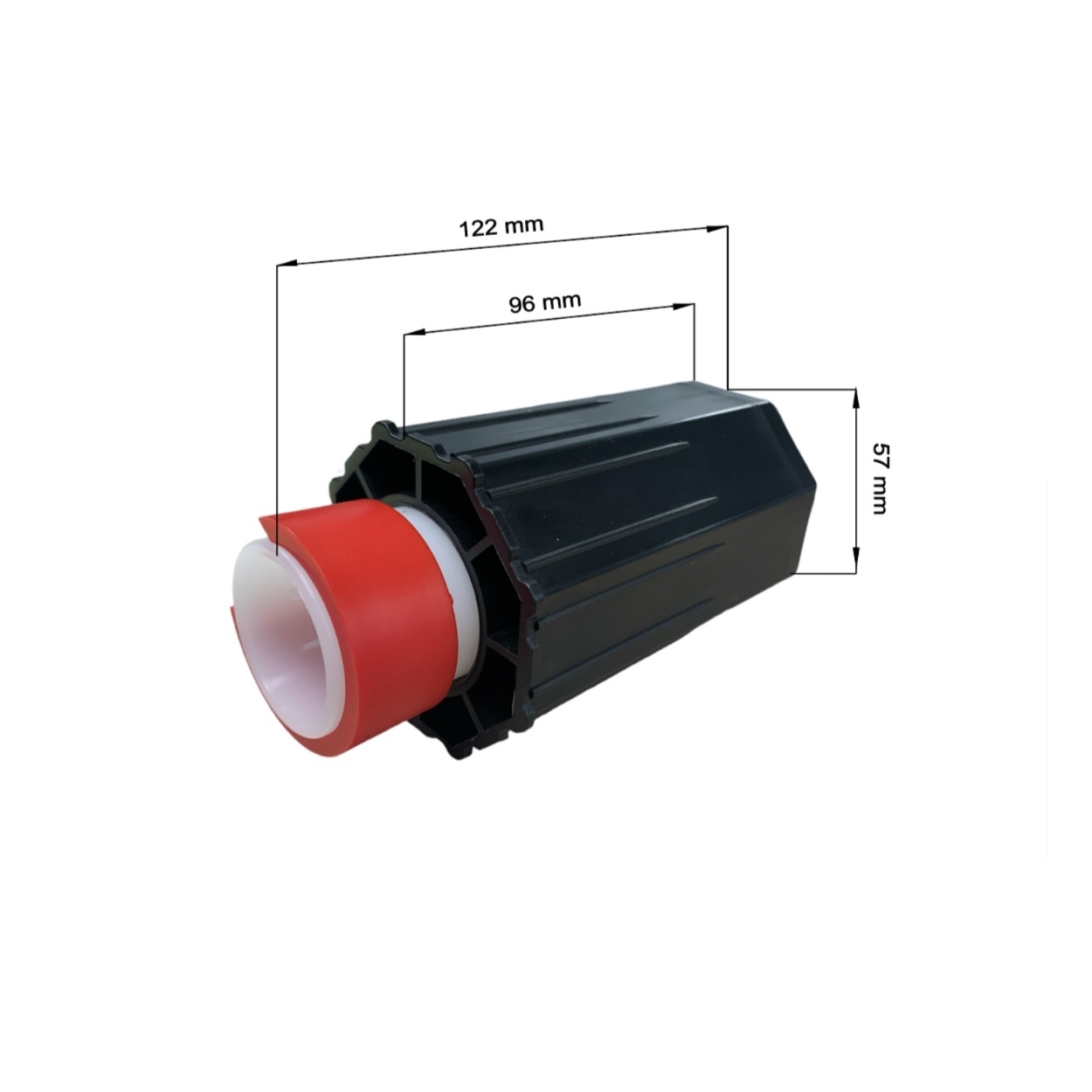 Plastic bearing plug snap-in for 8-sided 60 mm Axle/Shaft ...