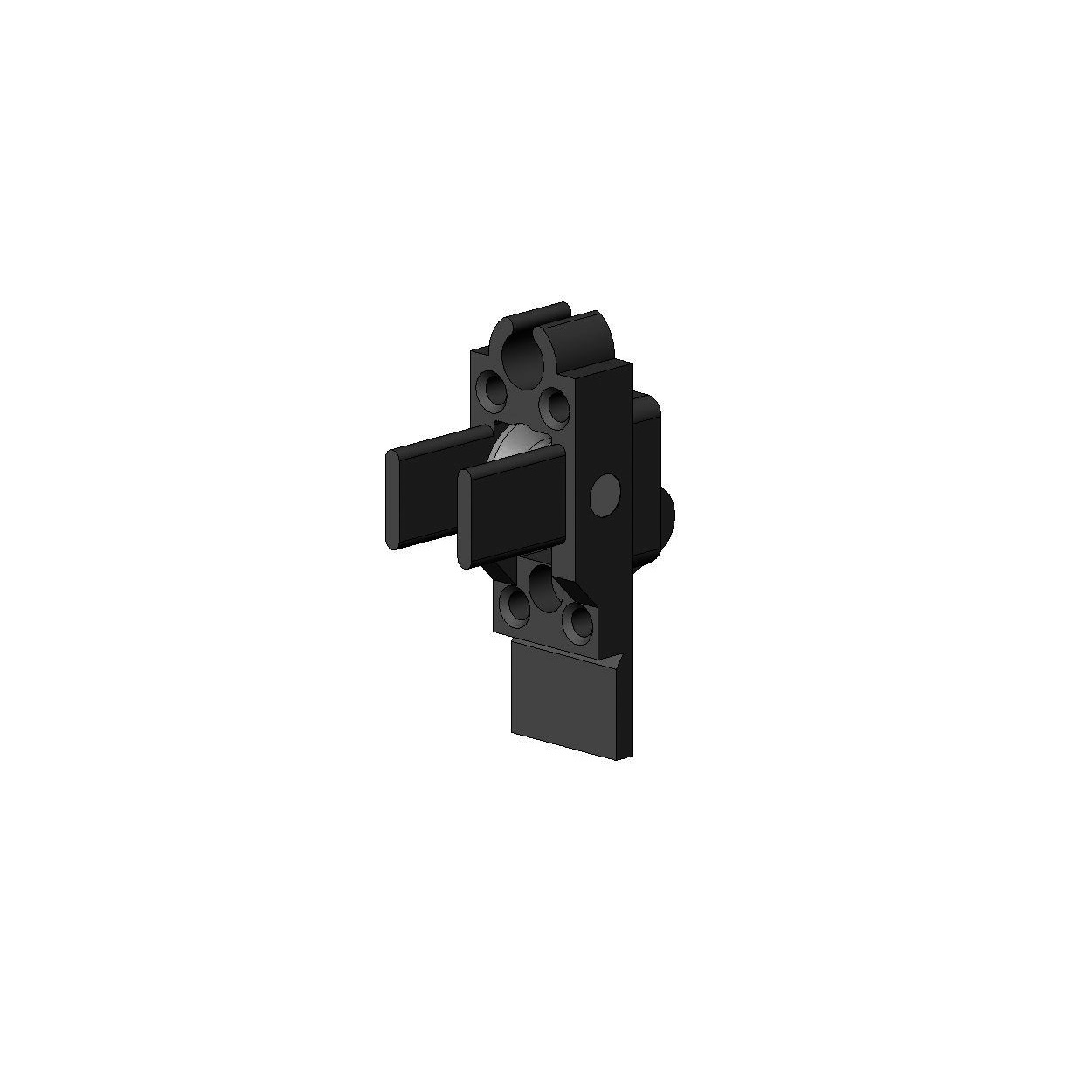Sliding block with wheel for windproof screen - Rolluikonderdelen.nl