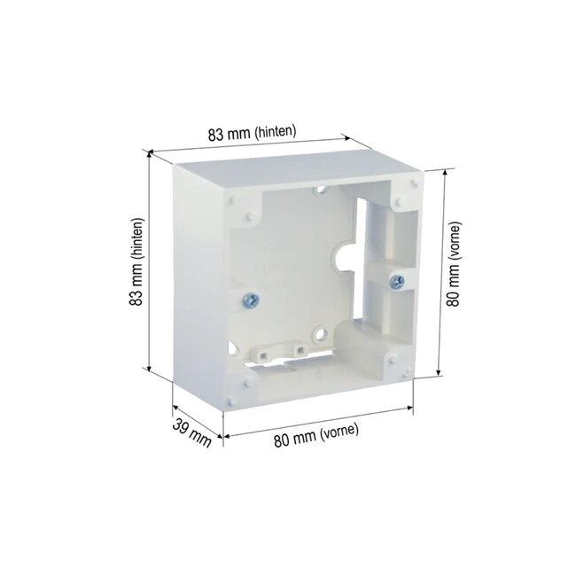 Inprojal Rojal surface-mount housing Ultra-white - Rolluikonderdelen.nl