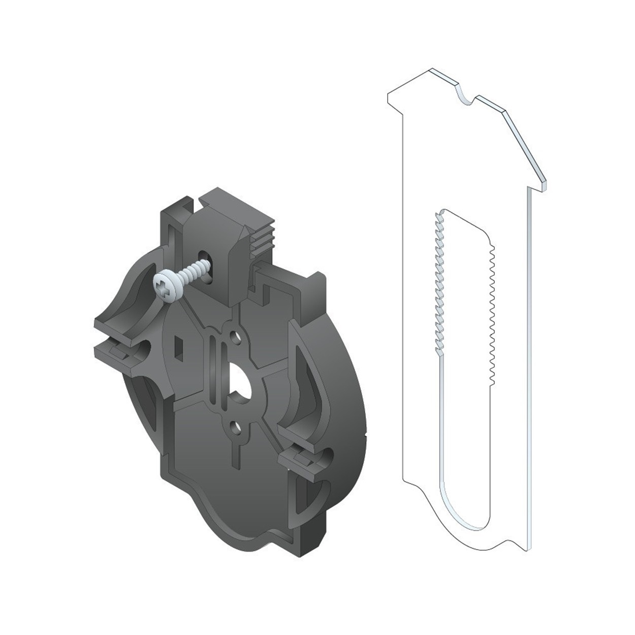 Motor support Simu T5 blind bracket 180 to 205 mm - Rolluikonderdelen.nl