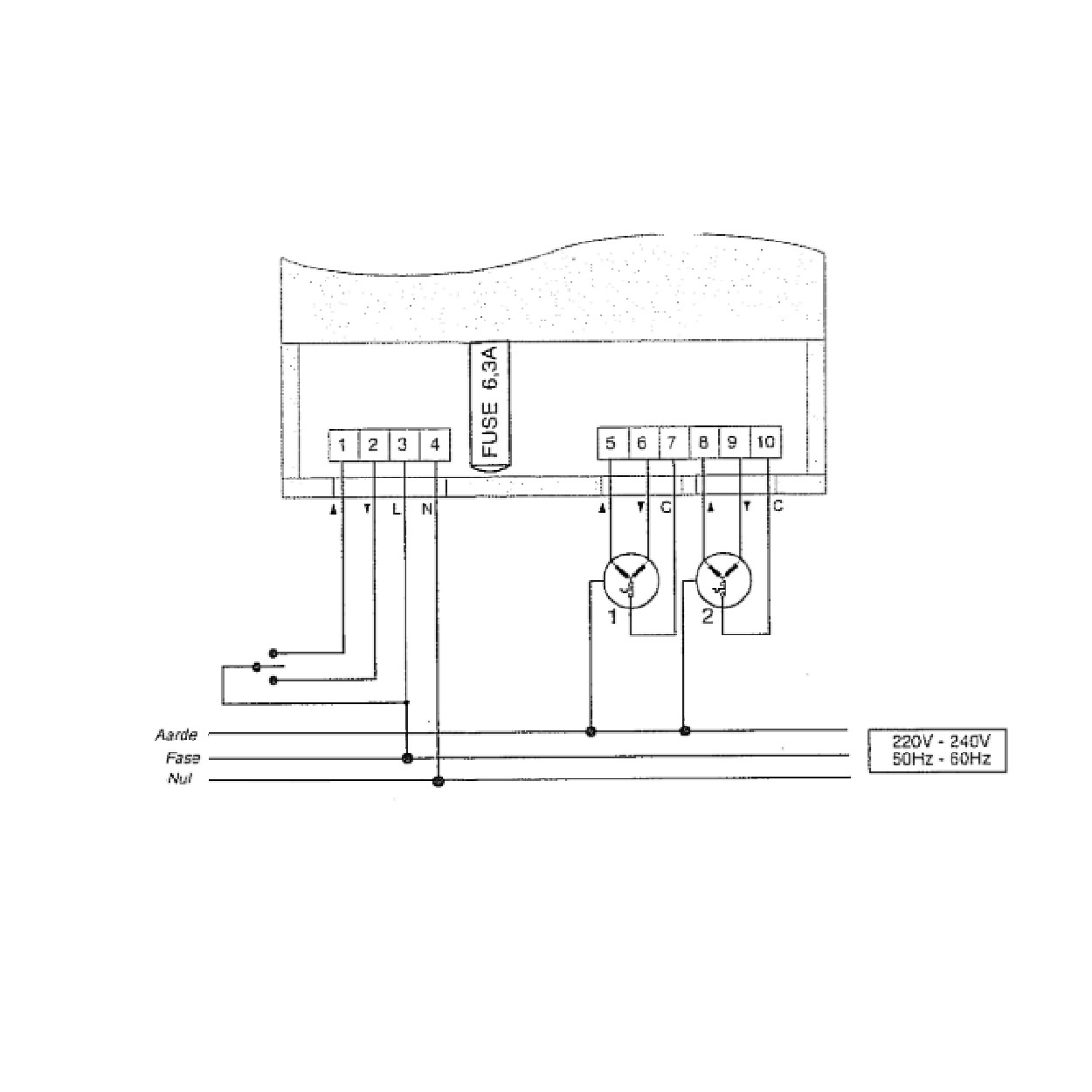 Somfy coupling box for 2 tubular motors, Coupleur, 230V ...