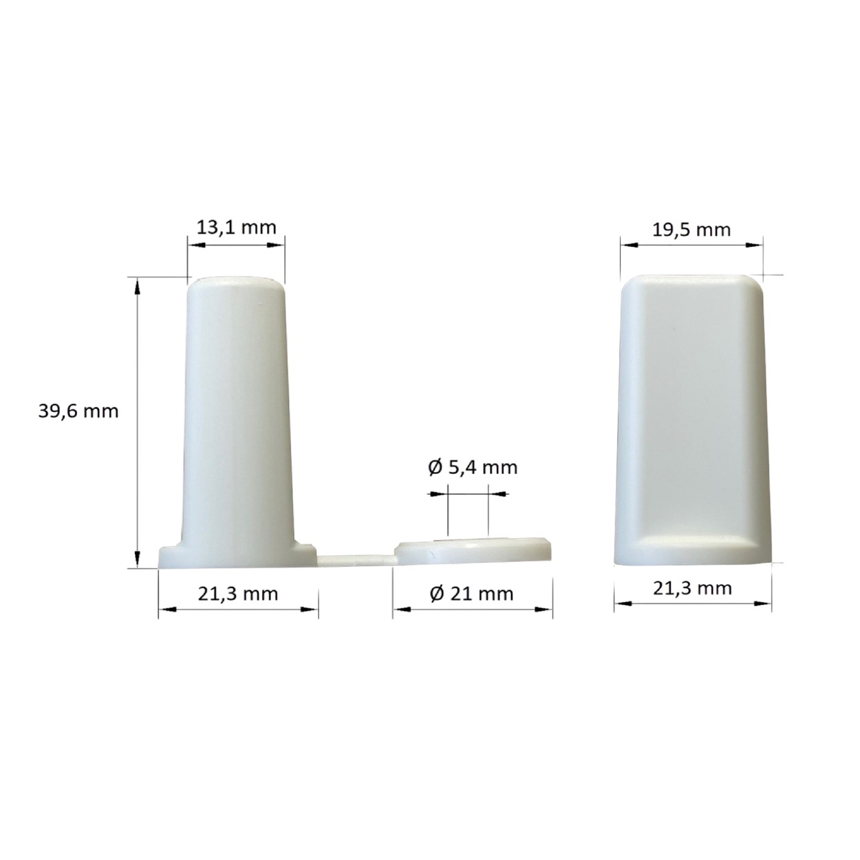 Plastic stop cam - Rolluikonderdelen.nl