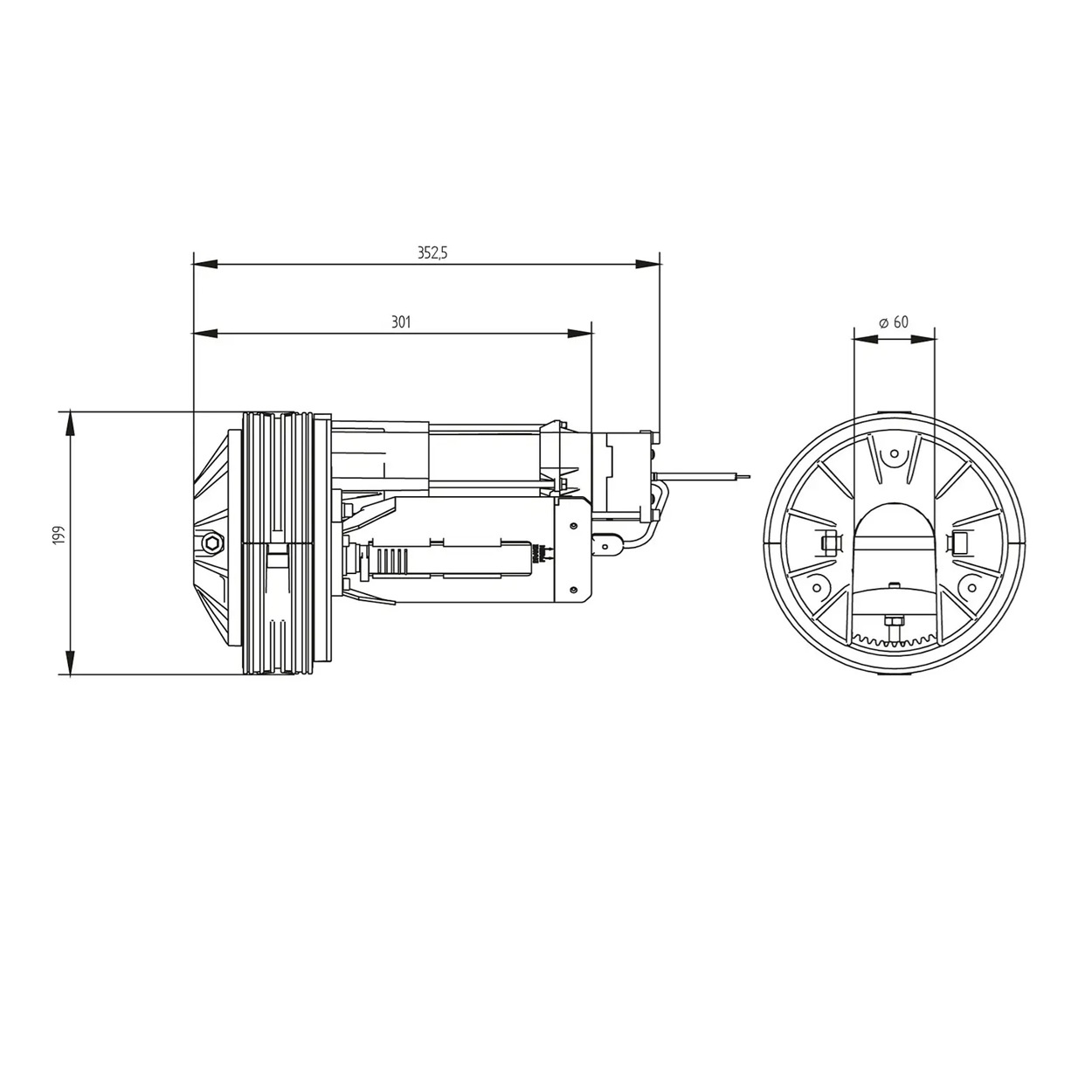 Uniko-1M Evolution mid-motor - Rolluikonderdelen.nl