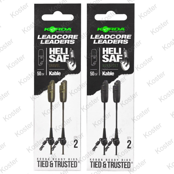 Kable Leadcore Leaders Heli Safe - Weed/Silt
