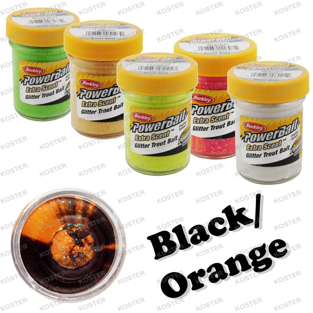 Berkley PowerBait Glitter Black/Orange