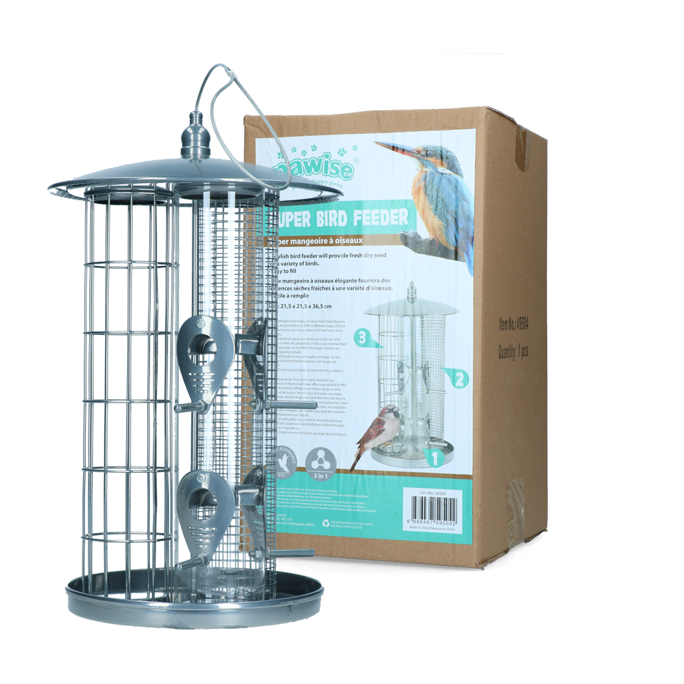 Pawise Triple Bird Feeder - Junai.nl