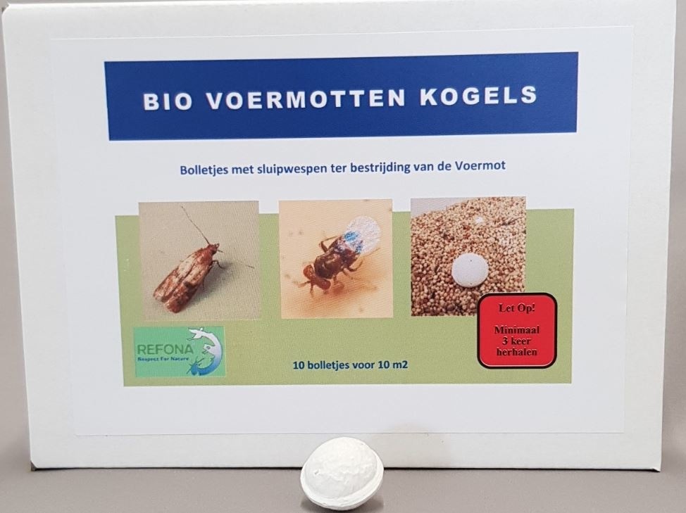 Refona Sluipwespen tegen alle soorten motten | bio voermotkogels - Junai.nl
