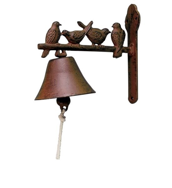 Esschert Design Deurbel gietijzer vogels 22x11x19cm - Junai.nl