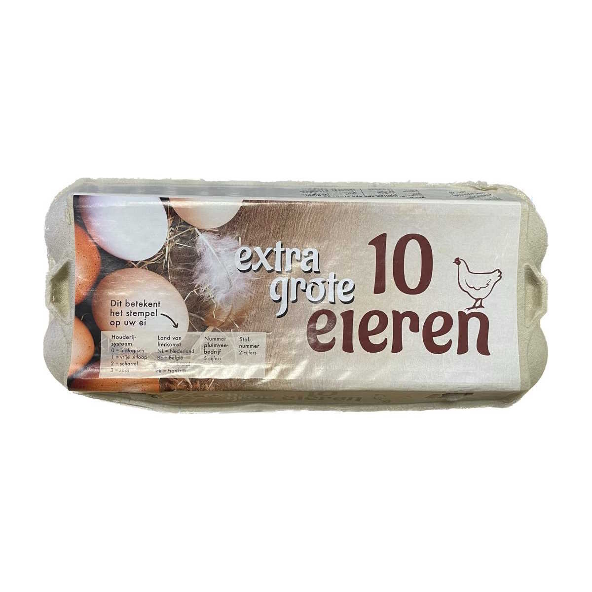 Bedrukte Eierdoos voor 10 Extra Grote Eieren - Junai.nl