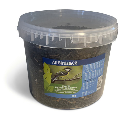 Zwarte zonnebloempitten in emmer 2kg - Junai.nl