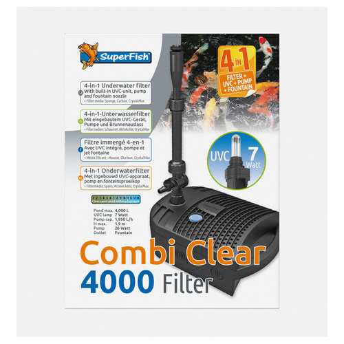 SuperFish Combi Clear 4000 Filter 4in1 - 1950 L/h - Junai.nl