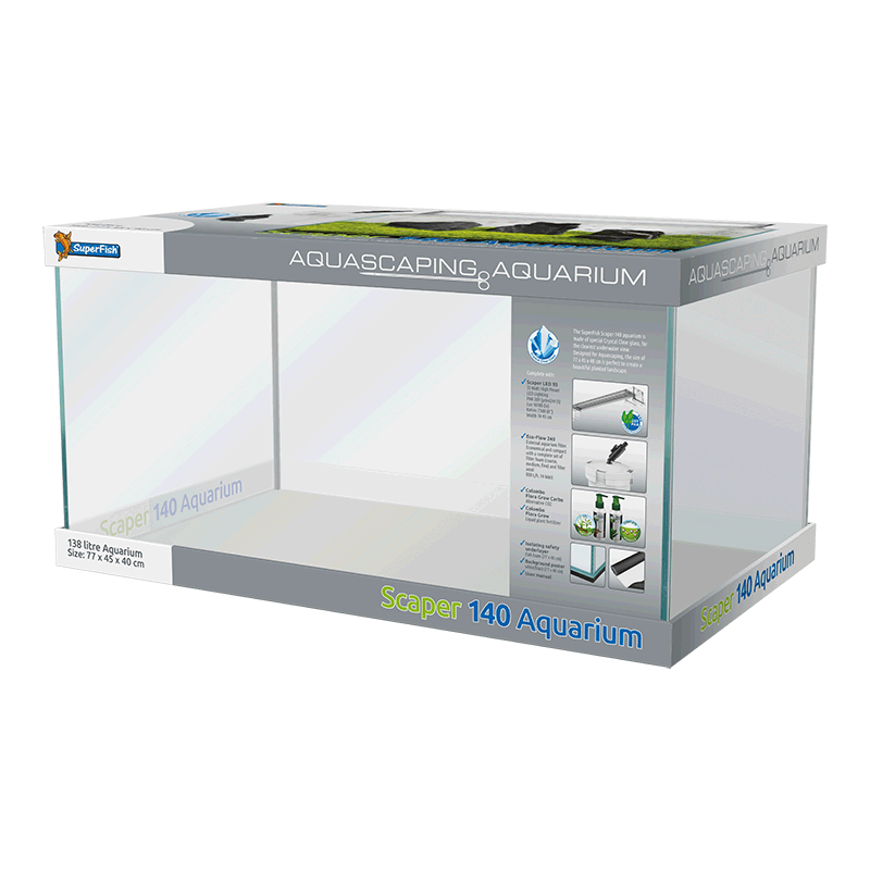 SuperFish Scaper 140 | 140L | 77 x 45 x 40CM Transparant - Junai.nl