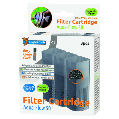 SuperFish Aquaflow 50 Filter Crystal Clear Cartridge - Junai.nl