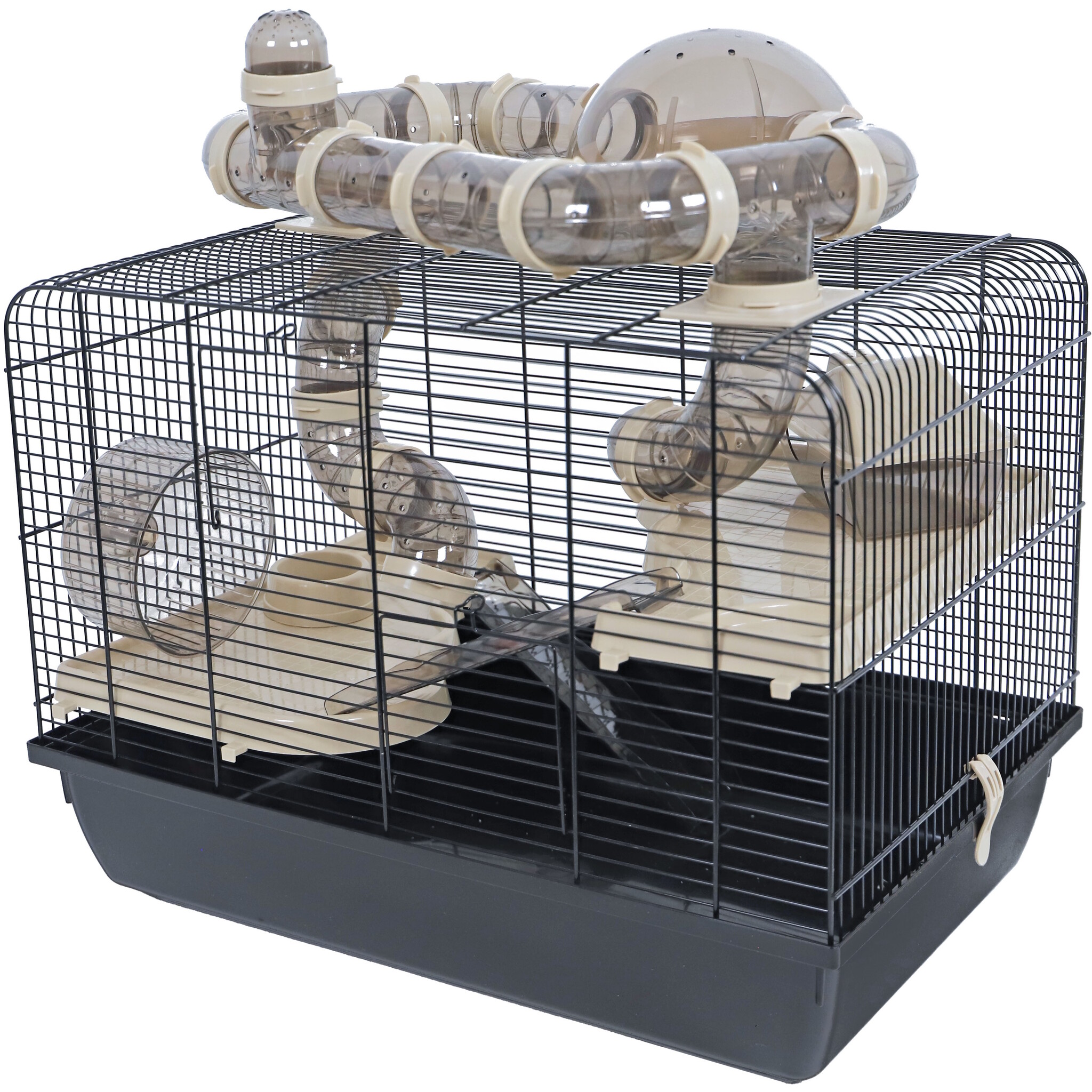 Interzoo Hamsterkooi Galaxy + Terras Zwart - Junai.nl