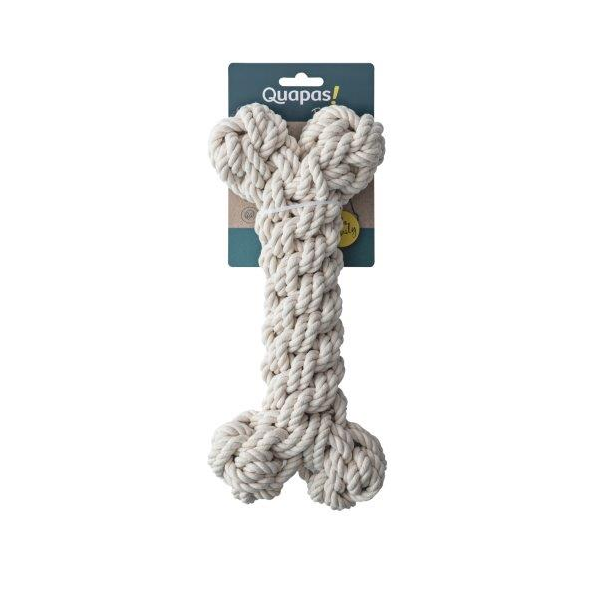 Quapas! Dog Toy Rope Bone Natural - Junai.nl