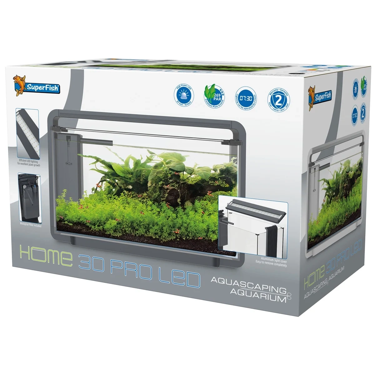 Superfish Home ProLED 30 Aquarium Zwart - Junai.nl