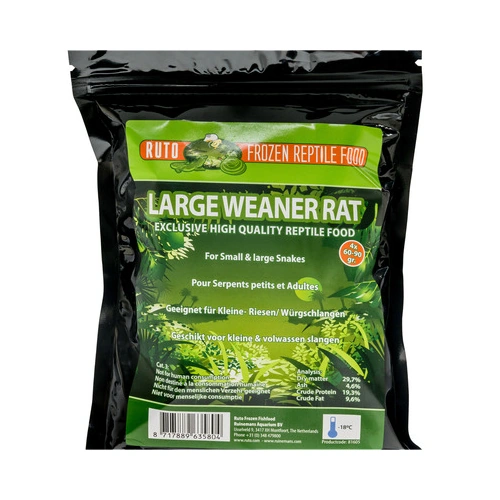 Ruto Grote Weaner Rat 60 - 90 Gram 4 Stuks - Junai.nl