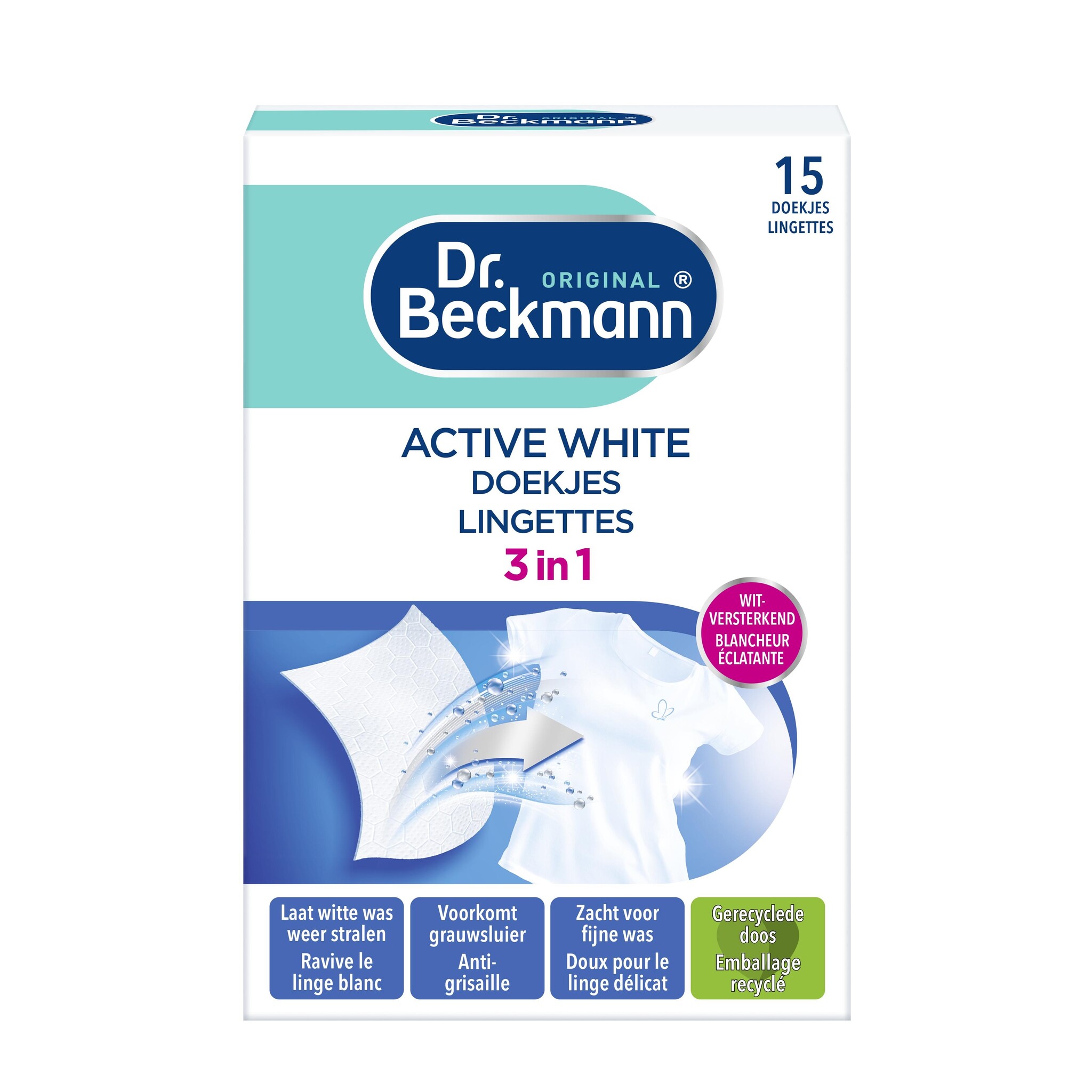 Dr. Beckmann Active White Sheets 15 Stuks - Junai.nl