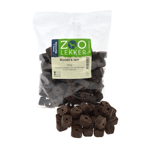 Rondo’s lam hondensnack - 500 g suikervrije trainers - Junai.nl