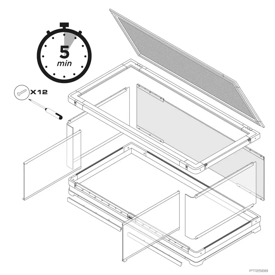 Exo Terra Vista Panoramic Terrarium | 120 x 60 x 45CM - Junai.nl