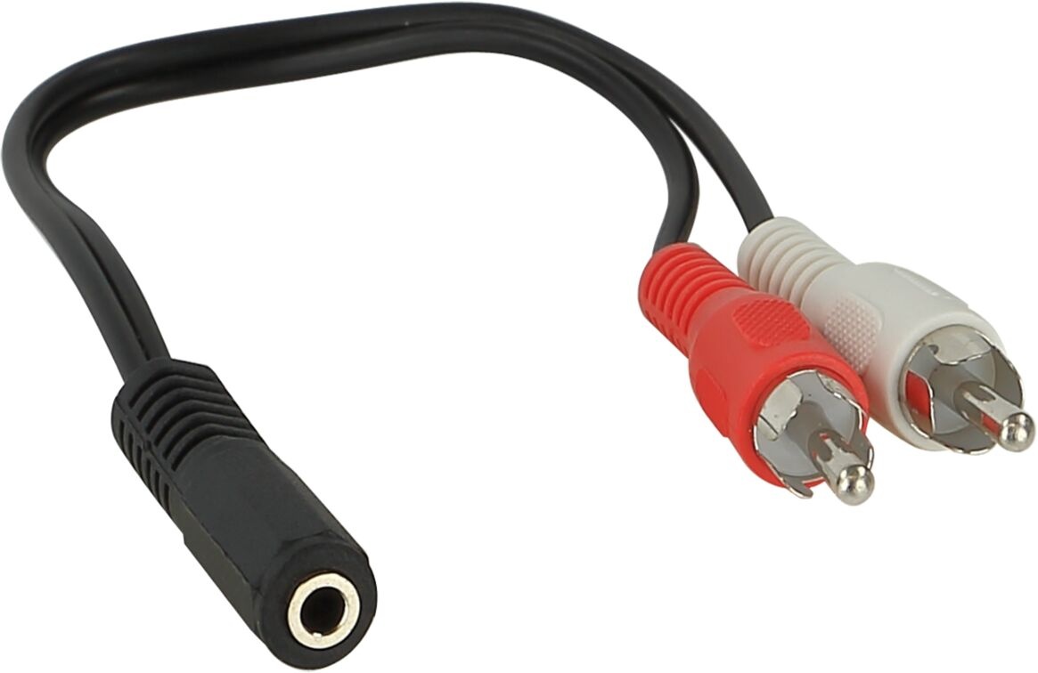 ACV Stereo jack (F) 3,5mm Stereo naar Cinch connector 0.2m (M ...