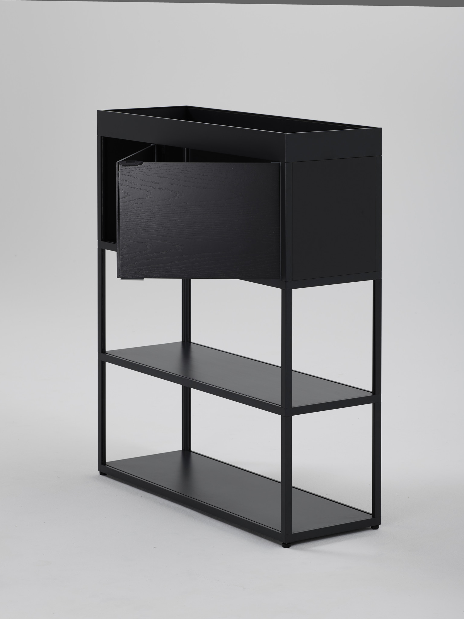 New Order cabinet charcoal 4 layers with sliding door and tray top ...
