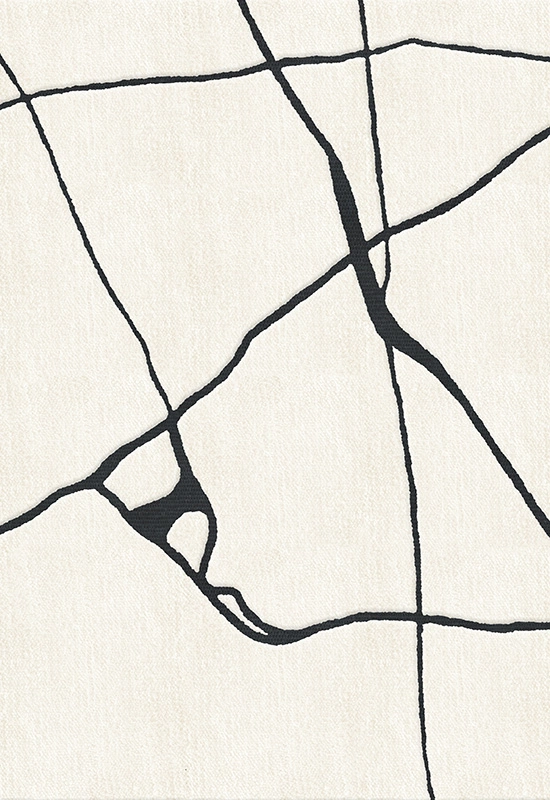 Layered Gotland Black / White Rug - NORDIC NEW