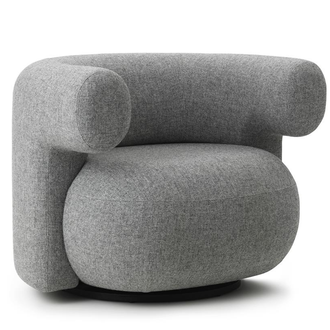 Burra lounge stoel met swivel, stof Hallingdal 110 - Nordic New