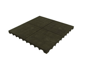 Rubber safety- and playground tile - 100 x 100 x 7.5 cm - Traffimex